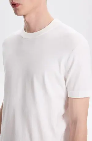 Theory Sarior Short Sleeve Sweater - White