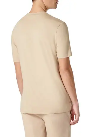 Bugatchi V-neck Performance T-shirt - Sand
