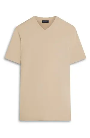 Bugatchi V-neck Performance T-shirt - Sand