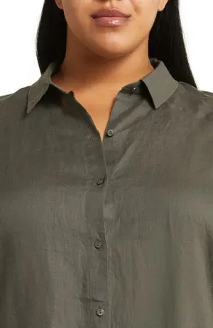 Eileen Fisher Organic Linen Button-up Shirt