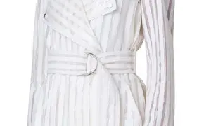Akris Mesh Stripe Hooded Coat