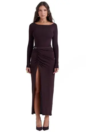 House Of Cb Inoe Long Sleeve Ribbed Bodysuit