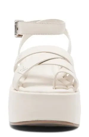 Free People Hazel Platform Sandals - Bone Leather