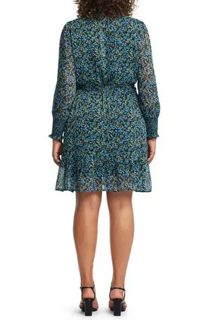 ESTELLE Floral Print Long Sleeve Dress