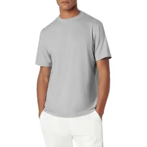 Bugatchi Crewneck Performance T-shirt Platinum