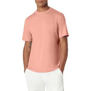 Bugatchi Crewneck Performance T-shirt Salmon