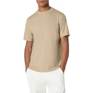 Bugatchi Crewneck Performance T-shirt Sand