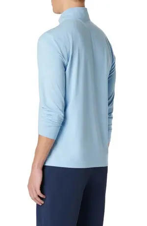 Bugatchi Quarter Zip Performance Pullover - Sky