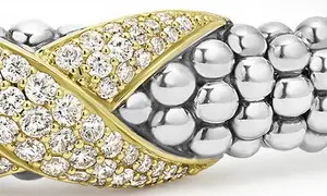 Lagos Embrace Pavé Diamond X Bracelet