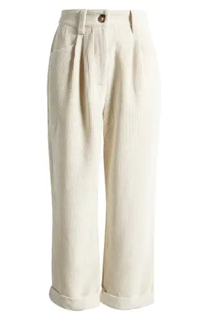 PETAL & PUP Talaren Cuffed Corduroy Pants