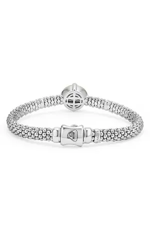Lagos Luna Lux Black Tahitian Pearl & Diamond Rope Bracelet