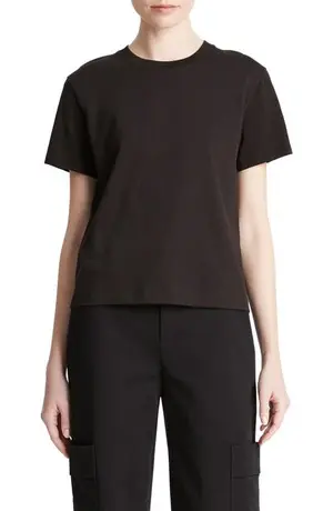 Vince Vince Pima Cotton Crewneck T-Shirt Black