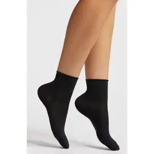 Falke Cotton Touch Ankle Socks - Black