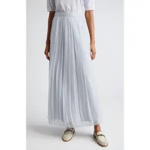 Eleventy Pleated Maxi Skirt