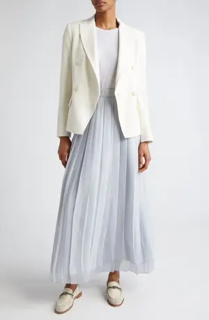 Eleventy Pleated Maxi Skirt