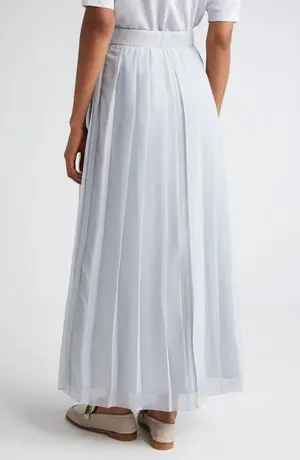 Eleventy Pleated Maxi Skirt