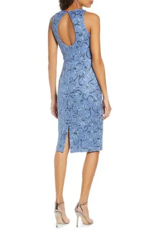 Buy Vince Camuto Sequin Lace Sleeveless Sheath Dress - Periwinkle At 70%  Off | Editorialist