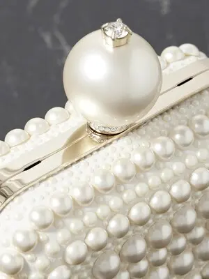 JIMMY CHOO Cloud Micro Embellished Clutch - White