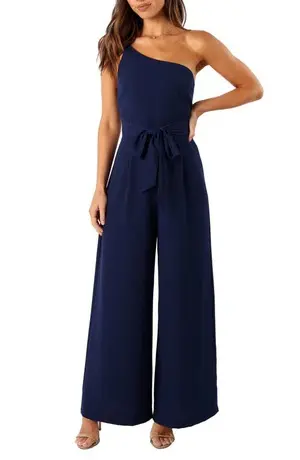 PETAL & PUP Petal & Pup Leyton Asymmetric Jumpsuit Navy