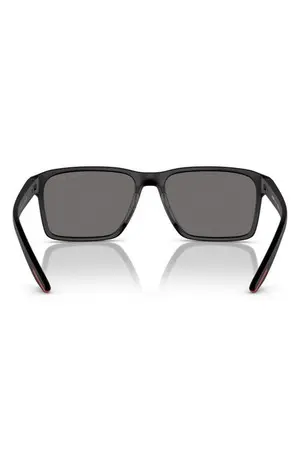 Prada 58mm Polarized Rectangle Sunglasses