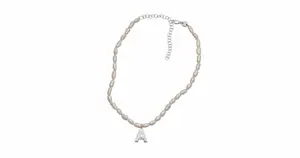 Jennifer Zeuner Jewelry Audrina Pearl Chain Necklace With Initial - One-color