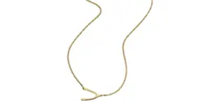 Jennifer Zeuner Jewelry Lily Wishbone Pendant Necklace - One-color