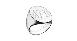Jennifer Zeuner Jewelry Orly 14k White Gold Signet Ring - One-color