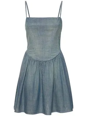 RE/DONE Pam Chambray Mini Dress