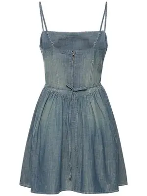 RE/DONE Pam Chambray Mini Dress