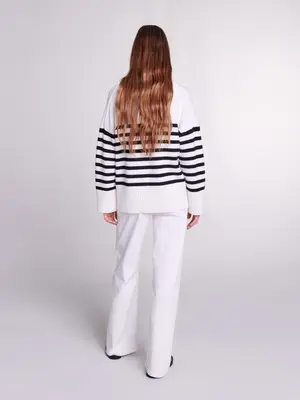 Maje Breton Jumper With Zip Collar