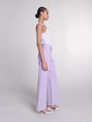 Maje Faded Wide-leg Jeans