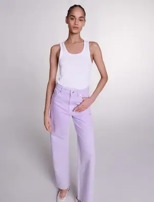 Maje Faded Wide-leg Jeans