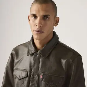 LEVI'S Faux Leather Trucker Jacket