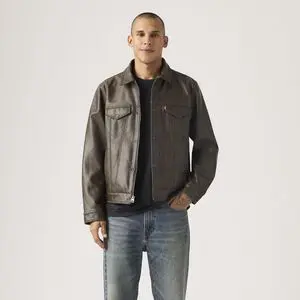 LEVI'S Faux Leather Trucker Jacket