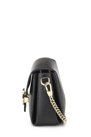 Gucci Leather Interlocking Shoulder Bag - Black