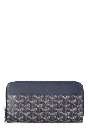 Goyard Ine Matignon Continental Zip Wallet - Navy