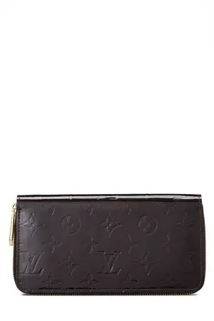 LOUIS VUITTON Griotte Monogram Vernis Zippy Continental Wallet Purple