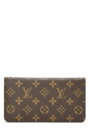 LOUIS VUITTON Monogram Canvas Porte Monnaie Zip Wallet - Brown