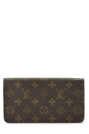 LOUIS VUITTON Monogram Canvas Porte Monnaie Zip Wallet - Brown