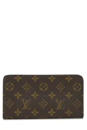 LOUIS VUITTON Monogram Canvas Porte Monnaie Zip Wallet - Brown