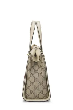 Gucci Original Gg Supreme Canvas Ophidia Tote - White