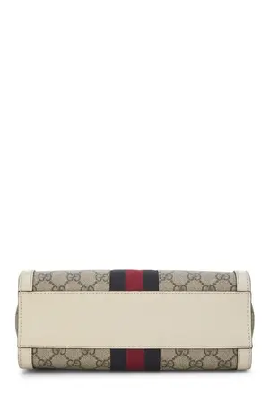 Gucci Original Gg Supreme Canvas Ophidia Tote - White