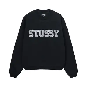 StÜssy Relaxed Oversized Crewneck - Black