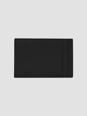 Saint Laurent Tiny Cassandre Card Case In Grained Leather