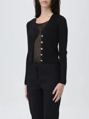 Pinko Ribbed V-neck Cardigan - Black
