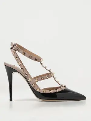Valentino Garavani Valentino Garavani Rockstud Leather Pumps With Stiletto Heel Black
