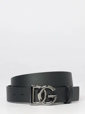 Dolce & Gabbana Dolce & Gabbana Smooth Calfskin Leather Belt With DG Monogram Buckle Black 1