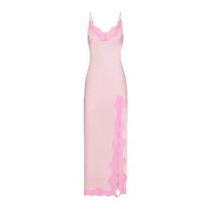 SKIMS Woven Shine Lace Long Dress
