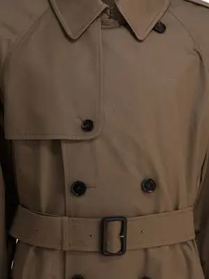 Burberry Long Gabardine Trench Coat - Brown