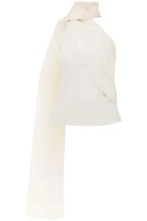 Magda Butrym Silk Wrap Neck Top